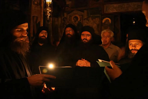 Ι.Μ Βατοπαιδίου: Στιχηρόν Ιδιόμελον Αίνων Μ. Τρίτης, Εν ταις λαμπρότησι ...