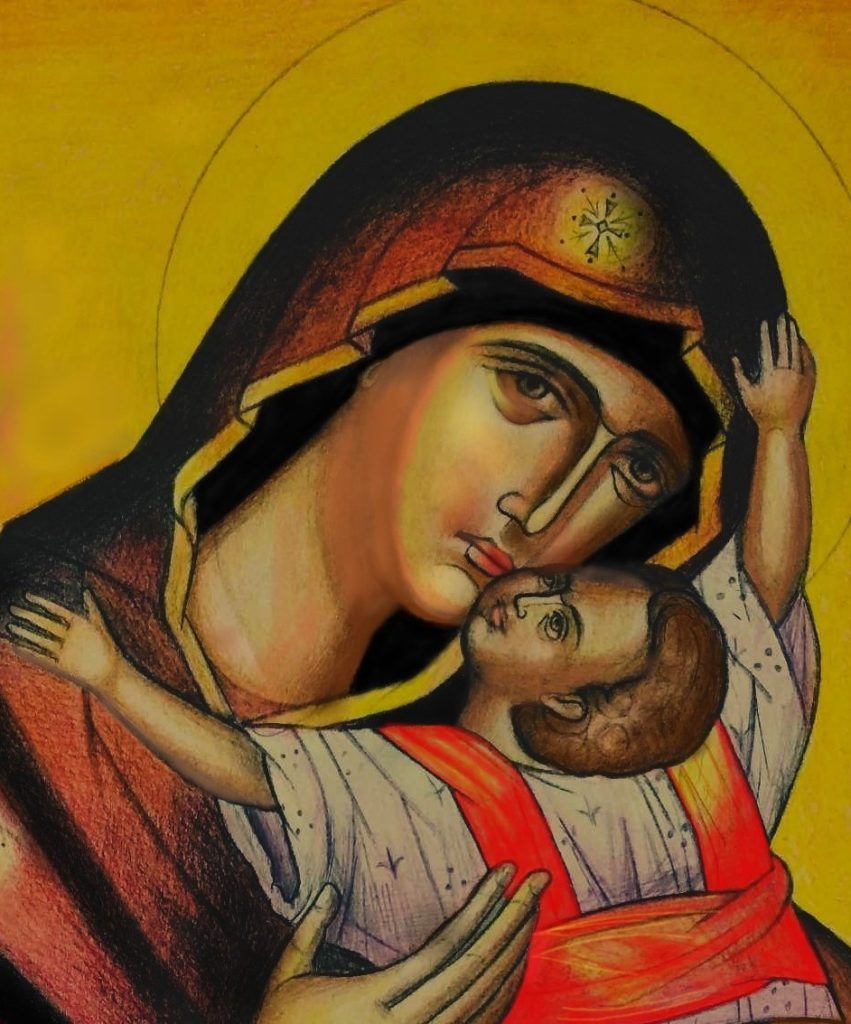 Σχέδια ζωγραφικής για μικρά παιδιά – 90. "Παναγία η Καρδιώτισσα ...